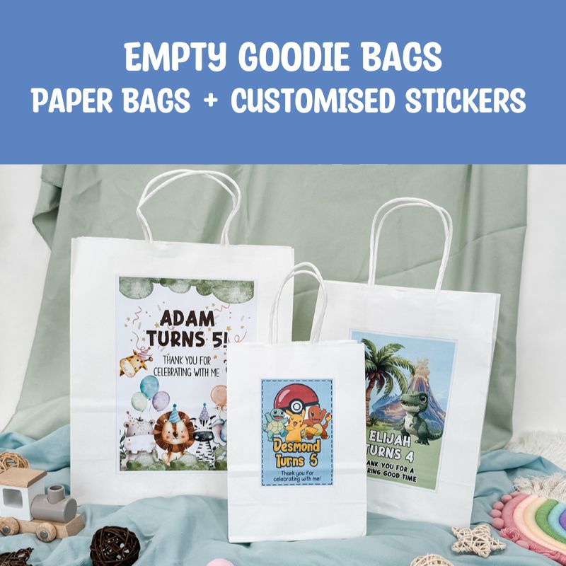Customised Empty Paper Bag For Kids Goodie Bags | Greet And Gift Singapore