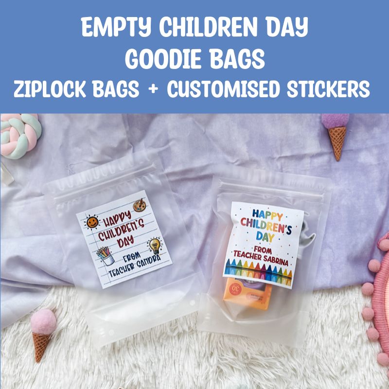 Customised Empty Zip Lock Bag For Children's Day Goodie Bags | Greet ...