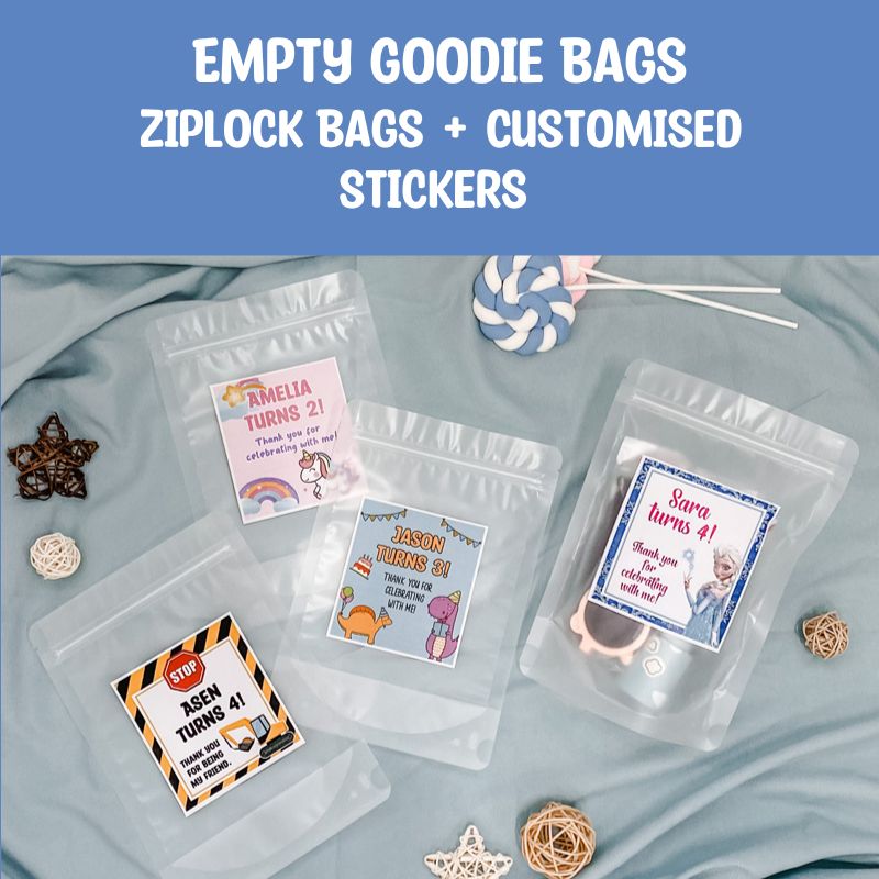 Customised Empty Zip Lock Bag For Kids Goodie Bags | Greet And Gift ...