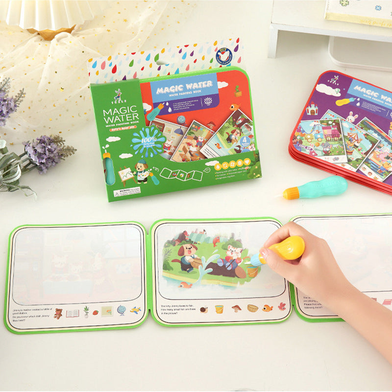 Water Coloring Book Reusable Painting Magic Water Book Cute Cartoon ...