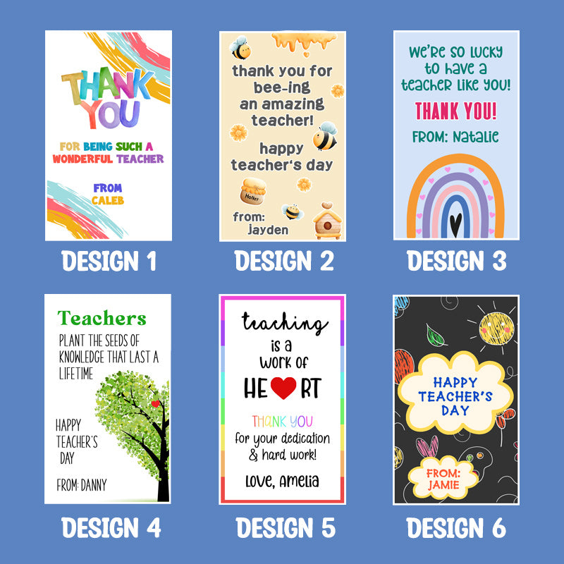 Custom Mini Teacher's Day Cards (Bundle of 8) | Greet And Gift Singapore