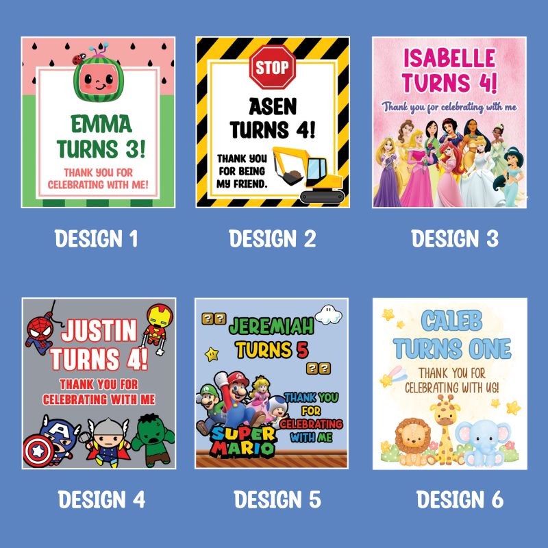 Custom Birthday Celebration Stickers (Bundle of 12) | Greet And Gift ...